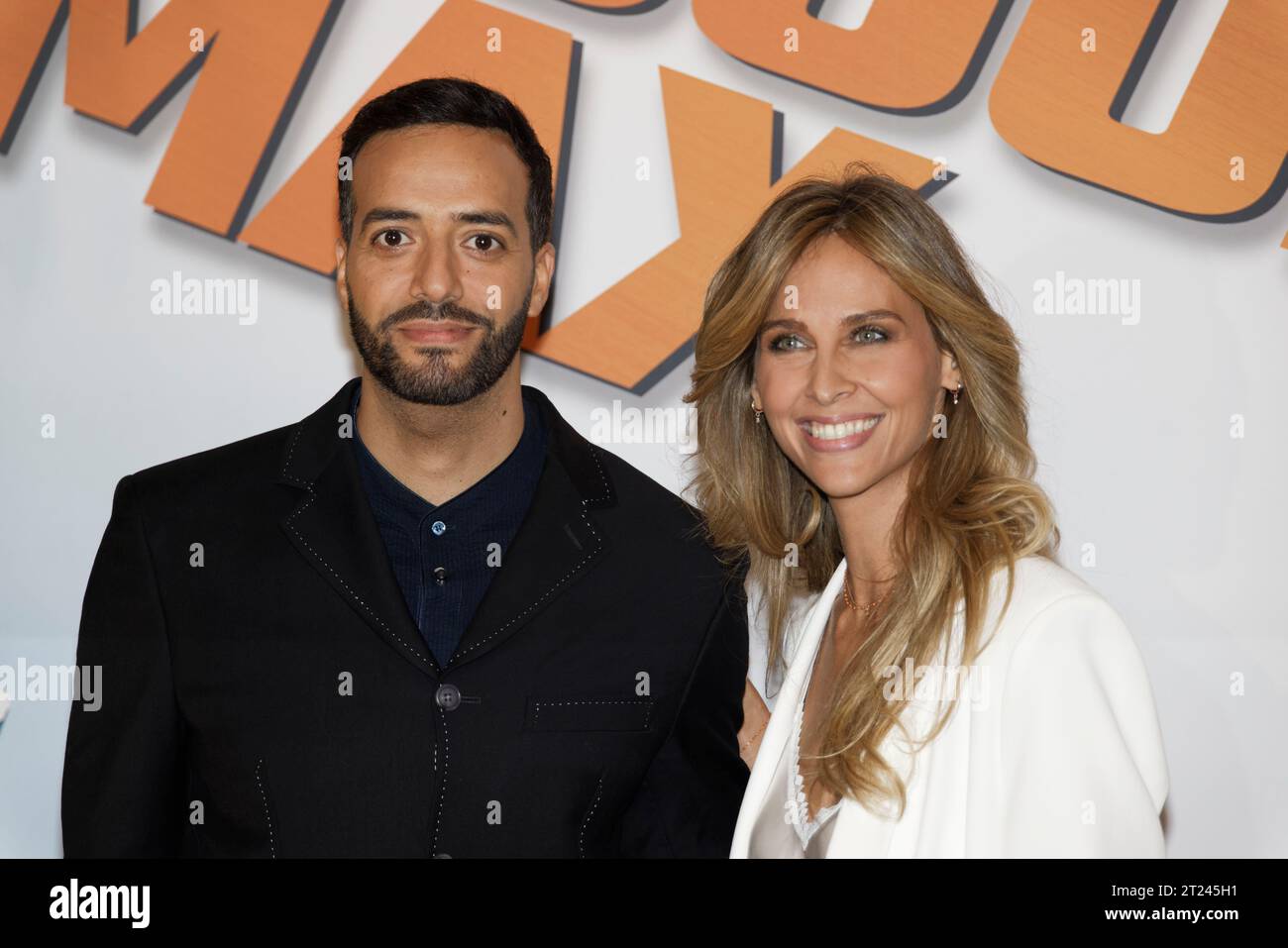 Paris, France. 16th Oct, 2023. Tarek Boudali and Ophélie Meunier attend ...