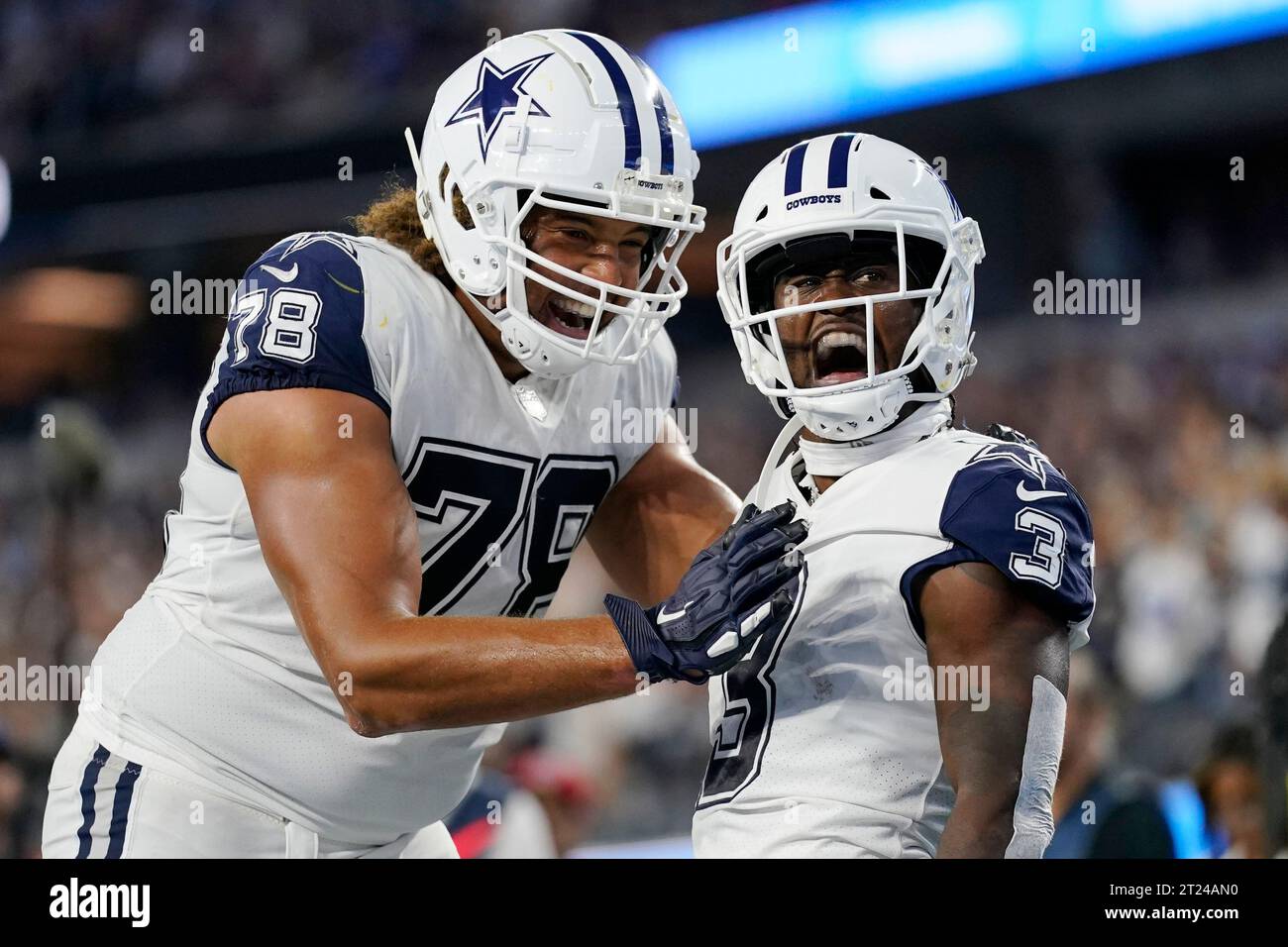 Dallas Cowboys wide receiver Brandin Cooks (3) celebrates after ...