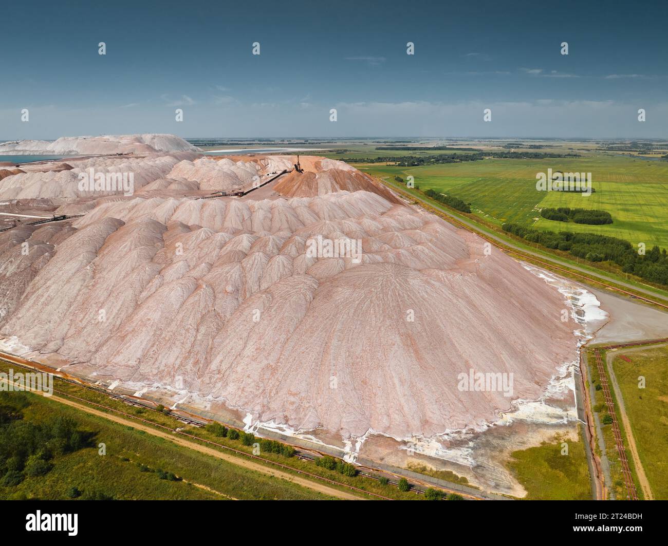 Drilling storage sites with waste solutions and ground rock Stock Photo ...