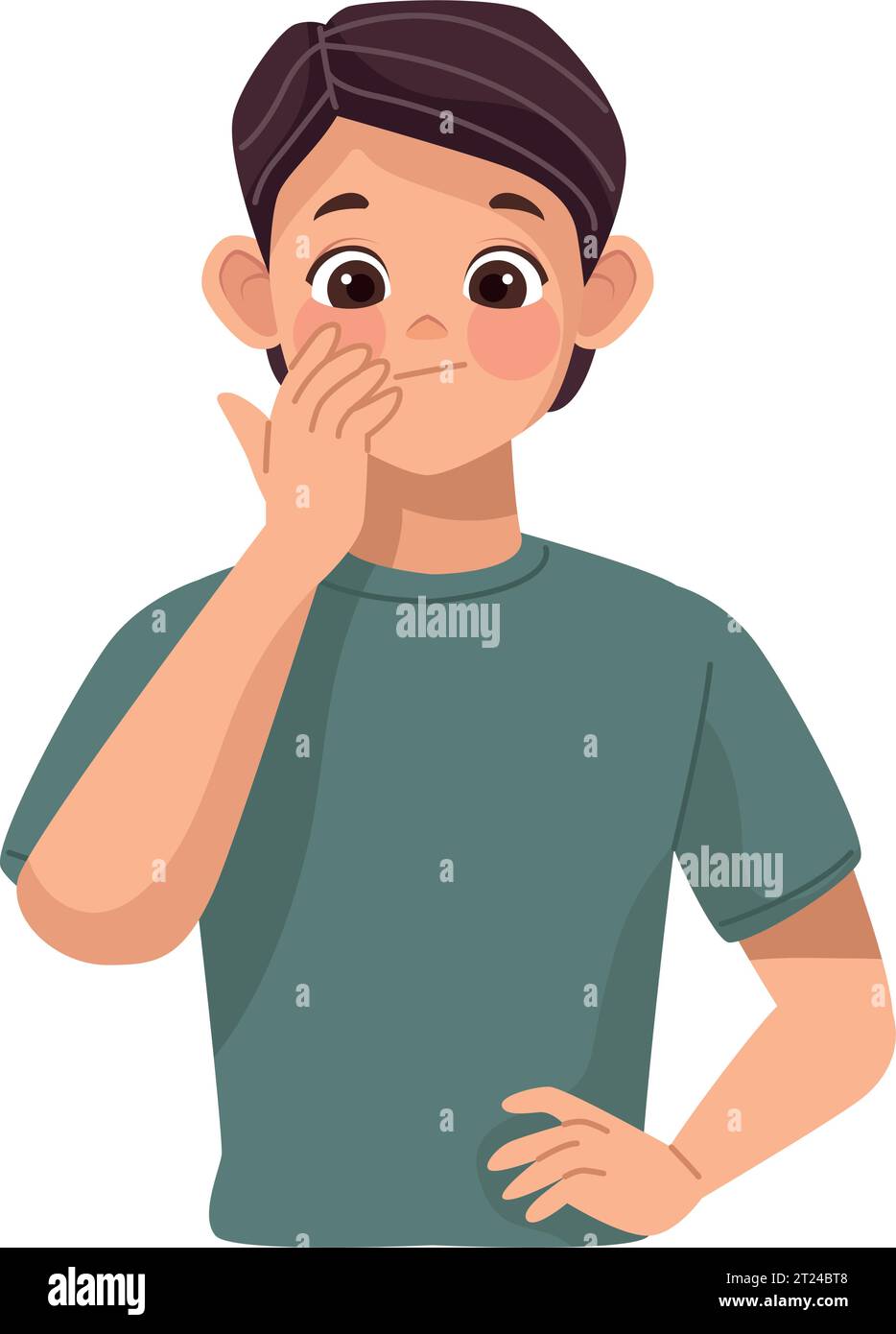 Pensive man thinking question Stock Vector Images - Alamy