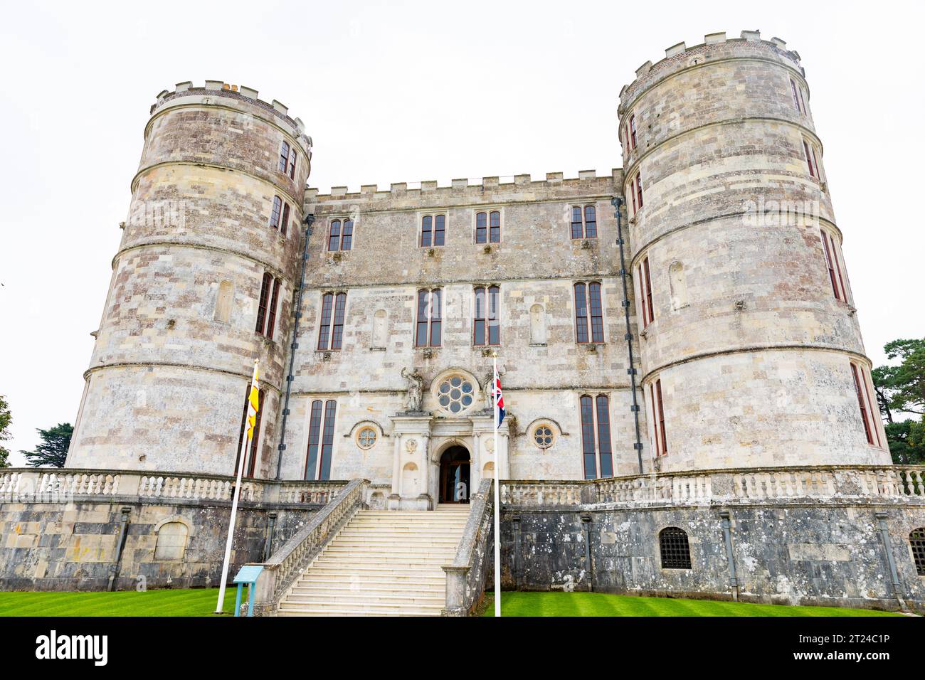 Lulworth Castle in east lulworth Dorset, a 17th century hunting lodge ...