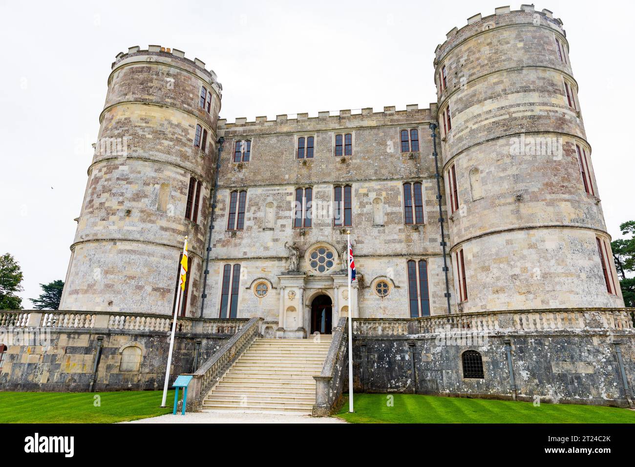 Lulworth Castle in east lulworth Dorset, a 17th century hunting lodge ...
