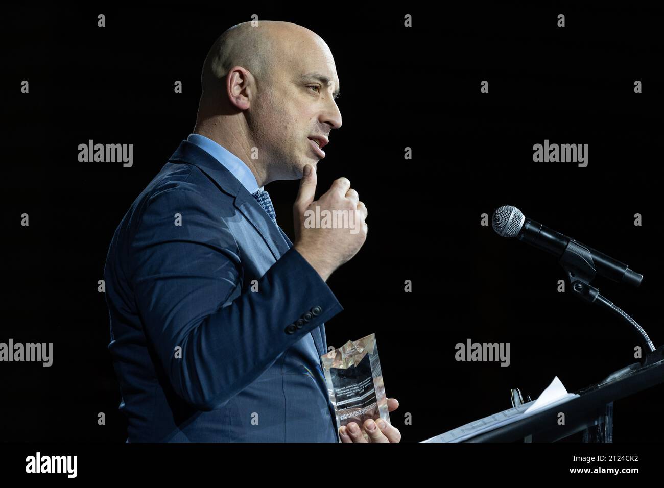 Anti-Defamation League CEO Jonathan Greenblatt speaks during 2023 ...