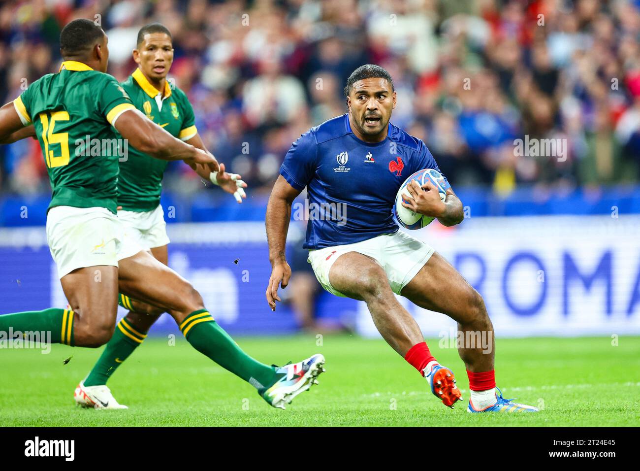 Peato Mauvaka #2 of France during the Rugby World Cup Quarter-final 4 match between France and ...