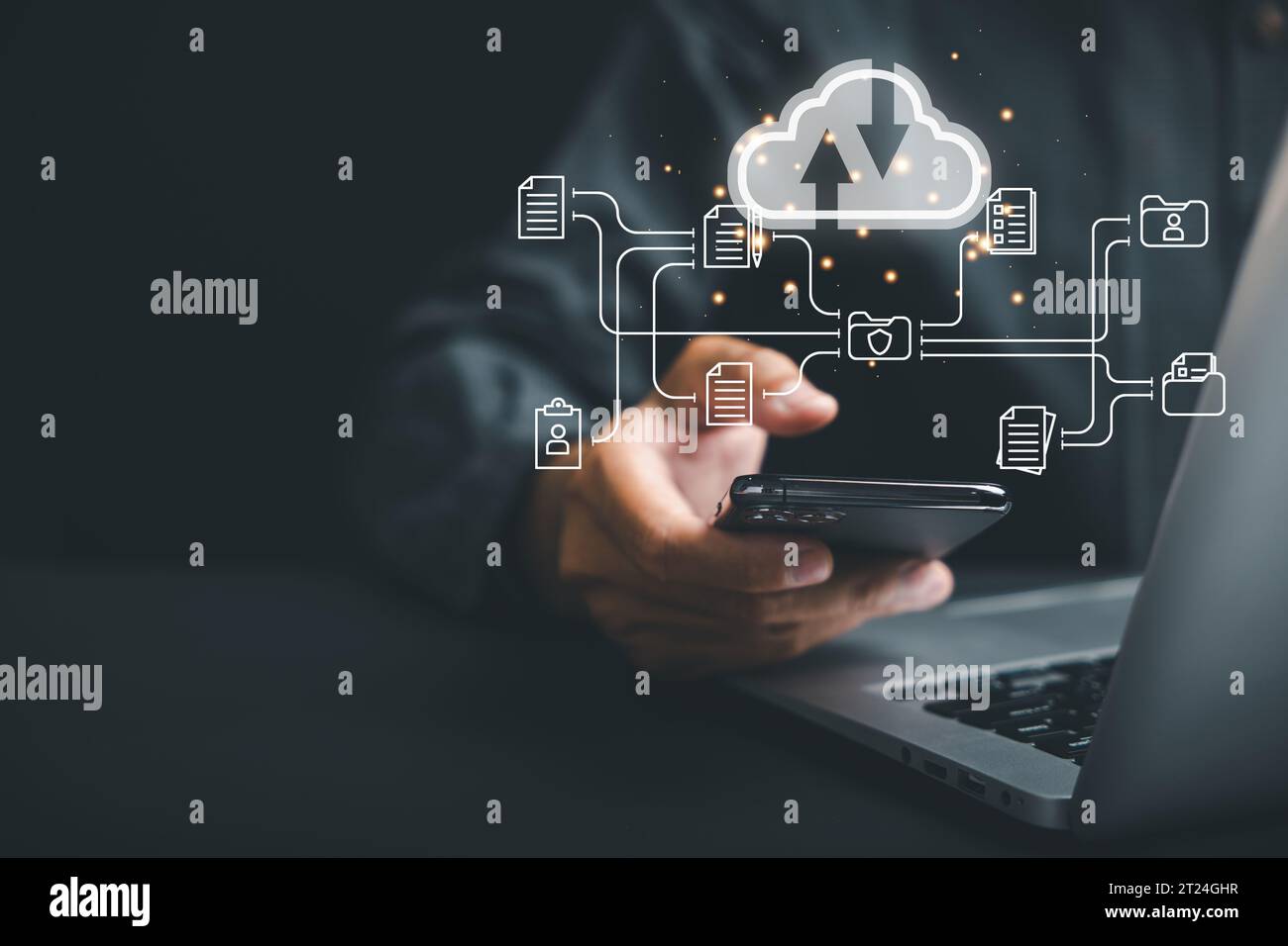 Accessing the internet technology Stock Photo - Alamy