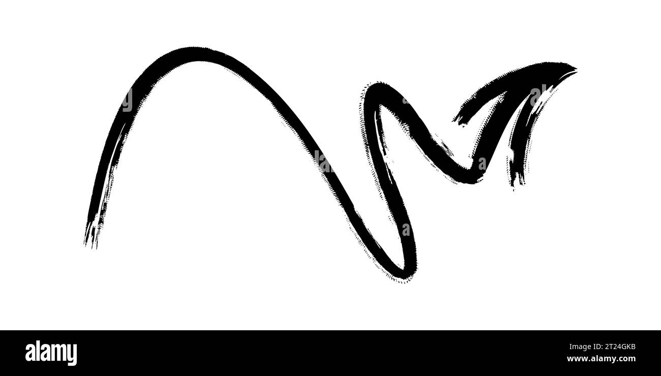 Grunge arrow. Brush painted arrow with marker texture. Vector ...