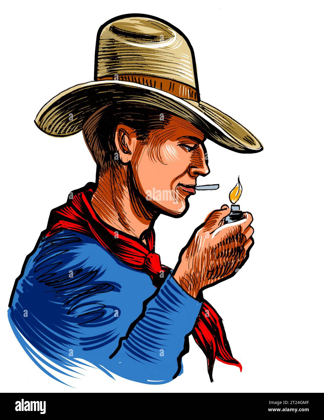 Vintage cowboy cigar hi-res stock photography and images - Alamy