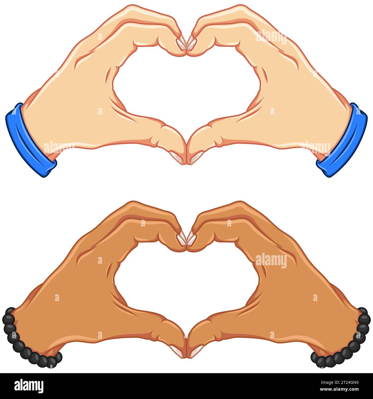 Vector design of hands forming a heart as a symbol of love Stock Vector ...