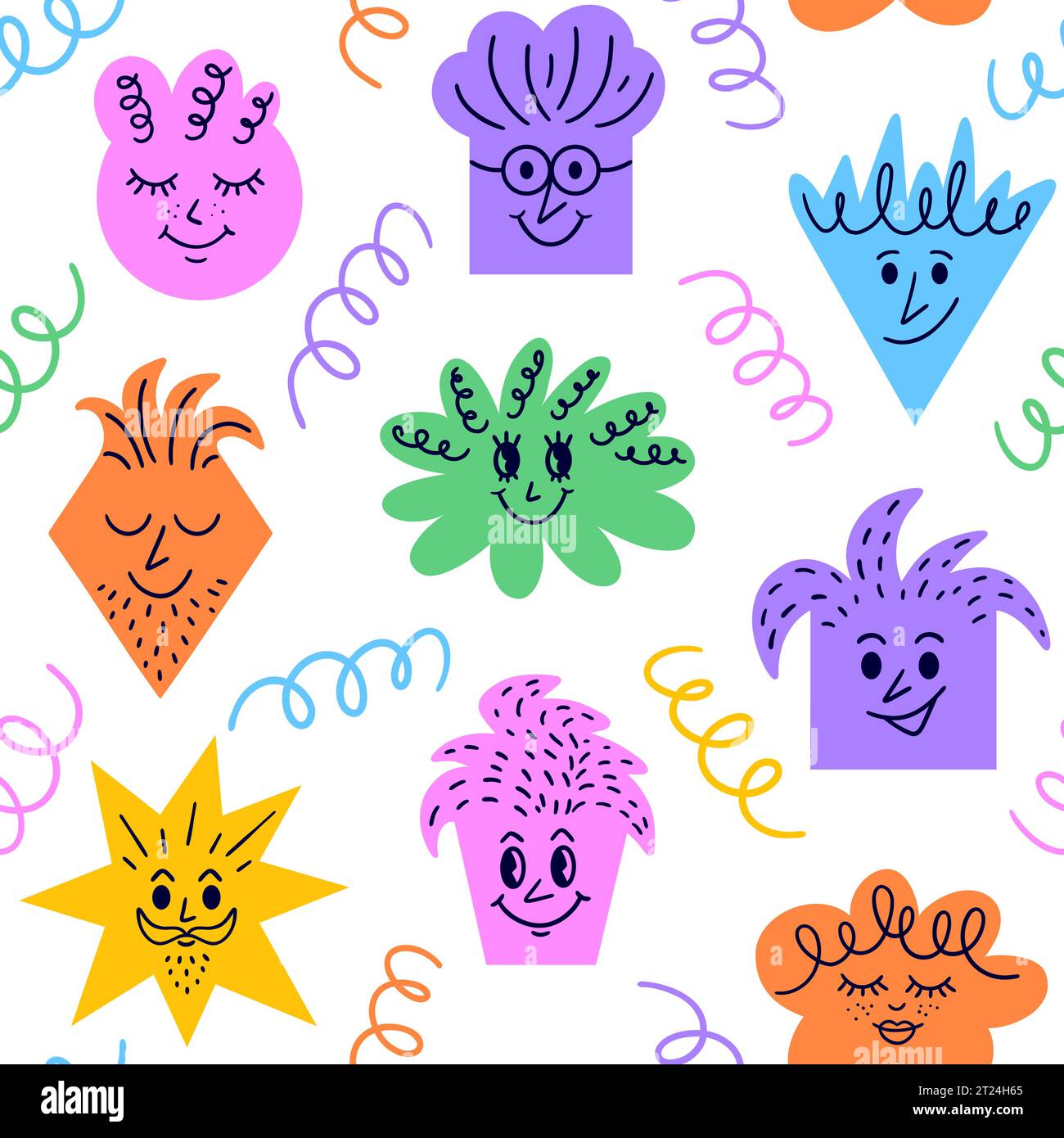 Seamless pattern yellow cloud Cut Out Stock Images & Pictures - Alamy