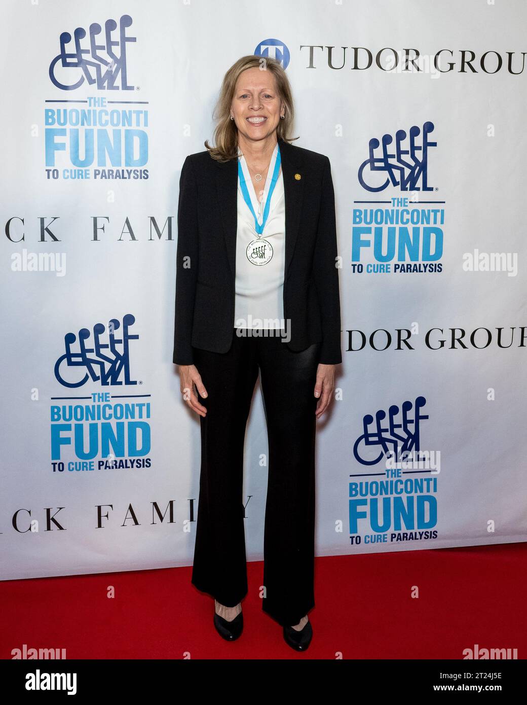 New York, USA. 16th Oct, 2023. WNBA President Val Ackerman arrives on ...