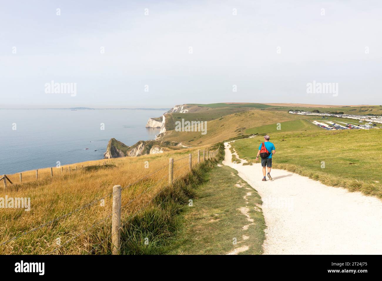 Lulworth jurassic english coastline in Dorset at Man of War and Durdle ...
