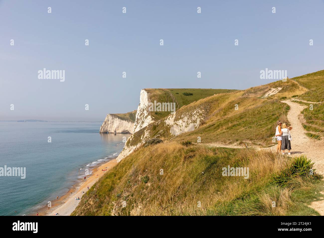 Lulworth jurassic english coastline in Dorset at Man of War and Durdle ...