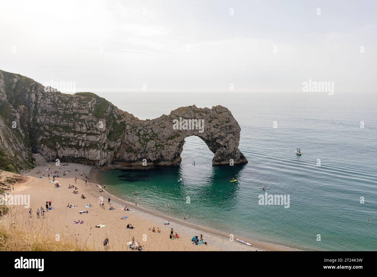 Durdle Door limestone arch geology feature on the Jurassic coastline ...