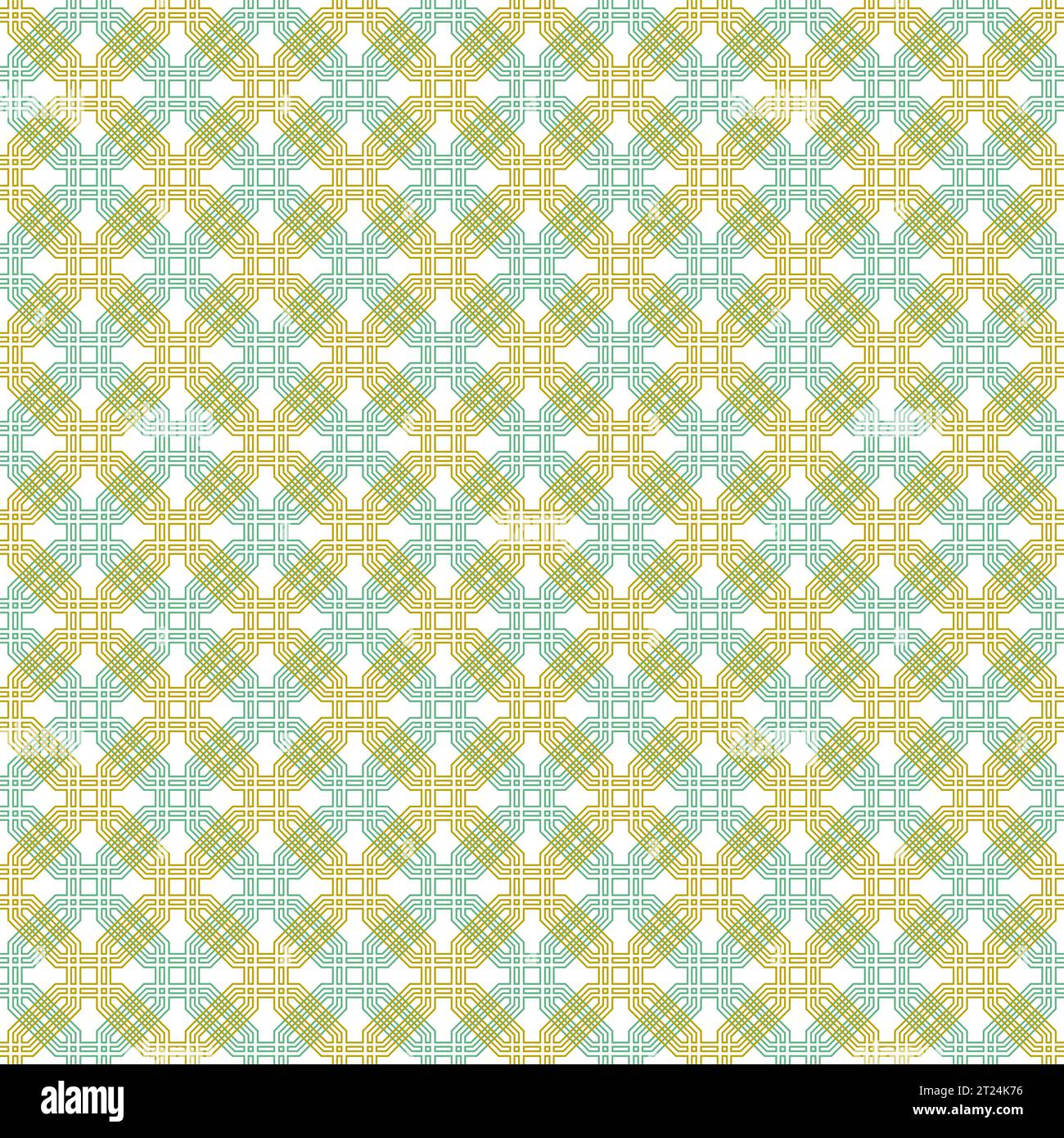Geometric abstract octagonal green and golden background. Geometric ...