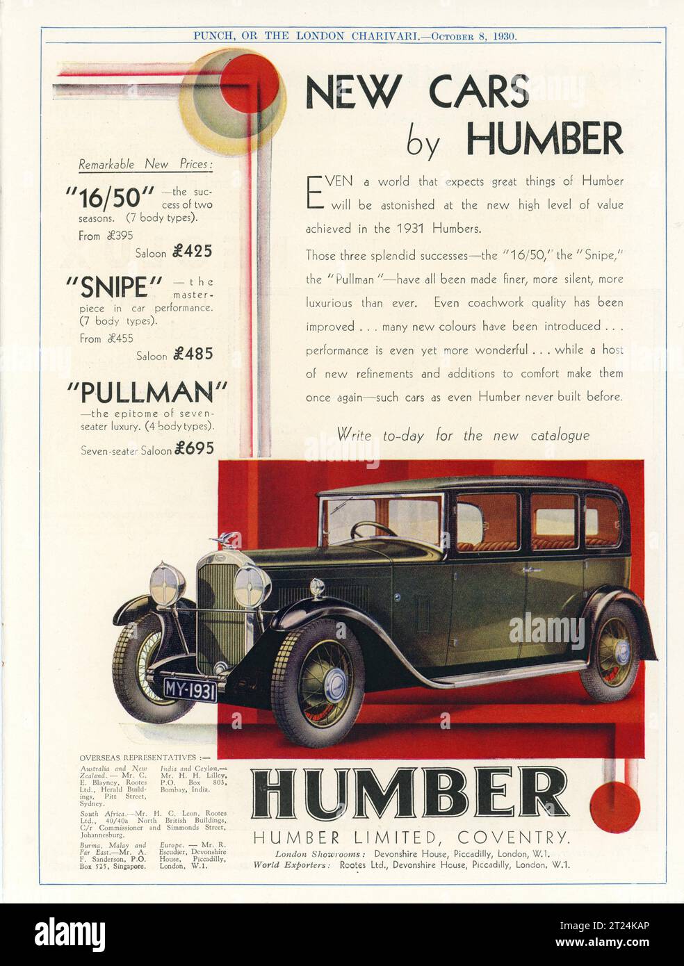 1930 humber car hi-res stock photography and images - Alamy