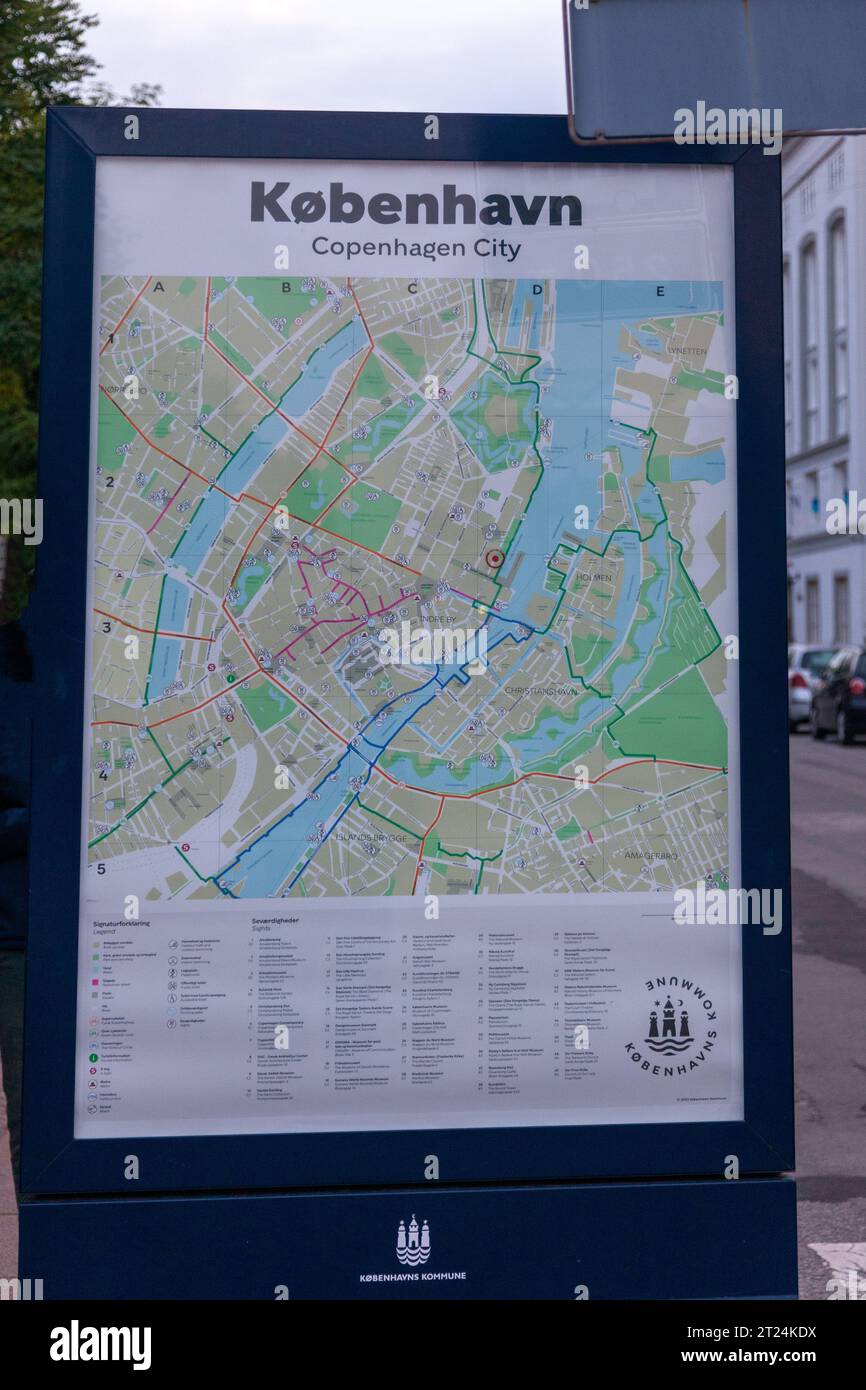 Public city map, Copenhagen Stock Photo - Alamy