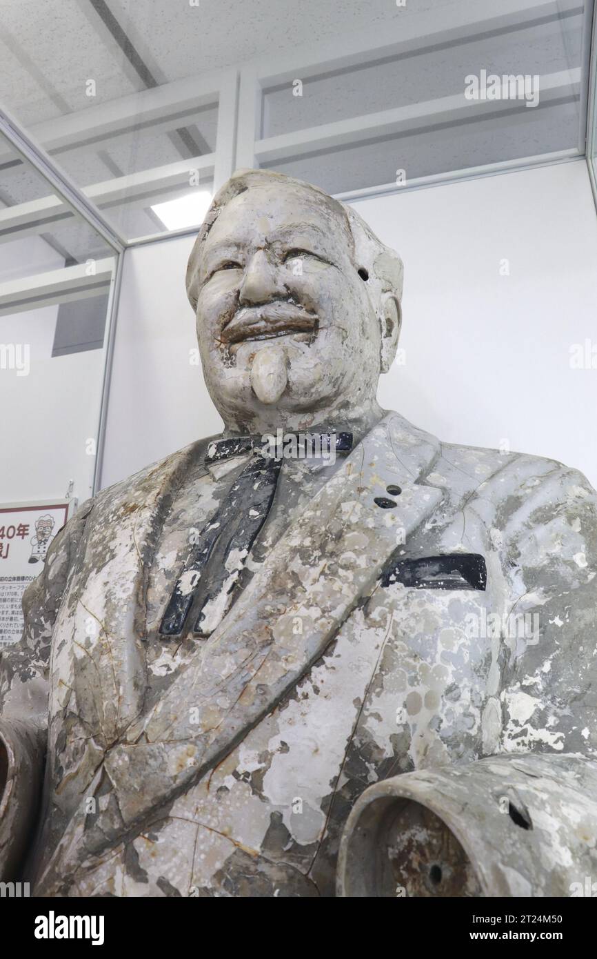 A plastic statue of Colonel Sanders is stored at the Kentucky Fried ...
