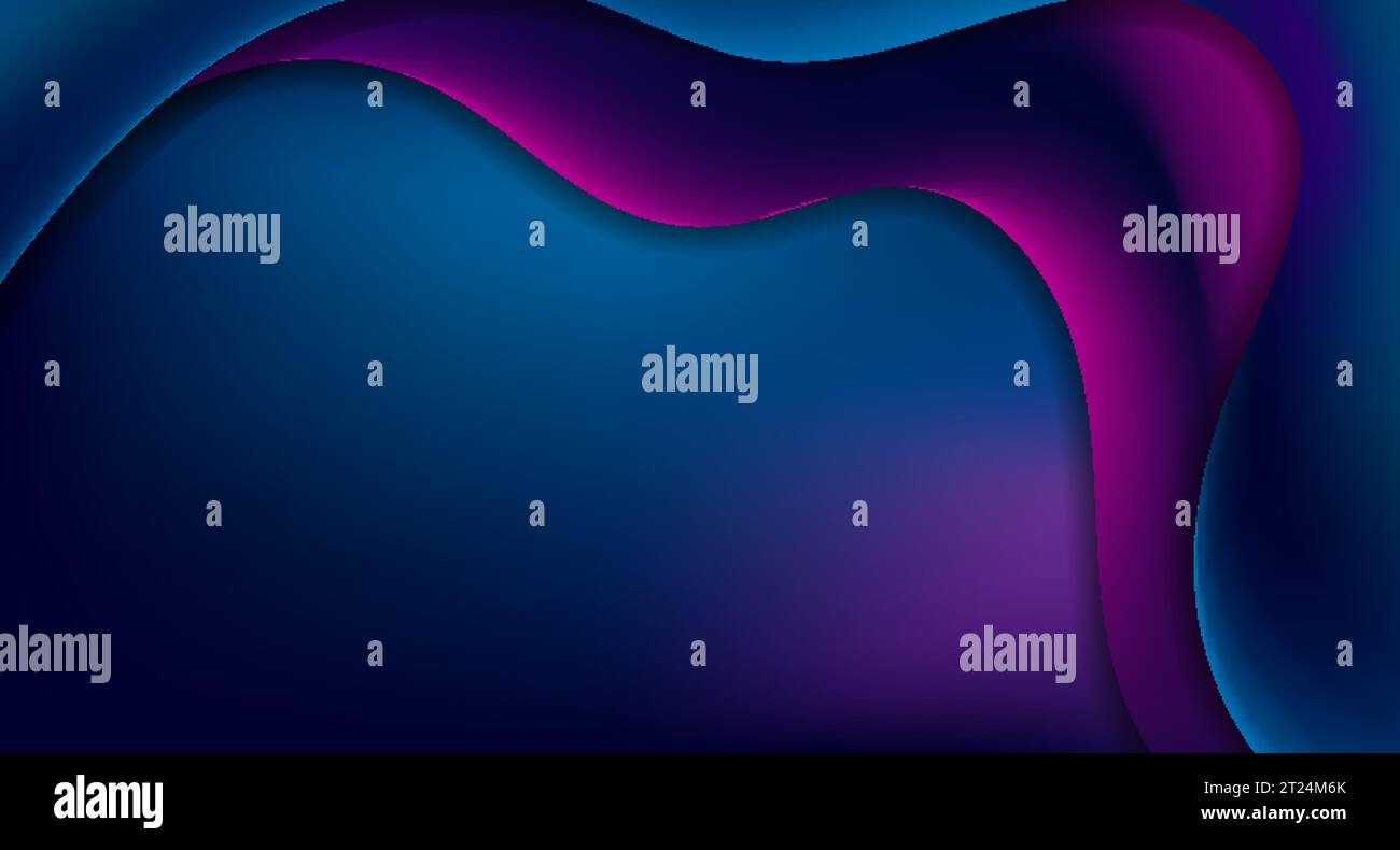 Dark blue and violet smooth liquid waves abstract background. Vector ...