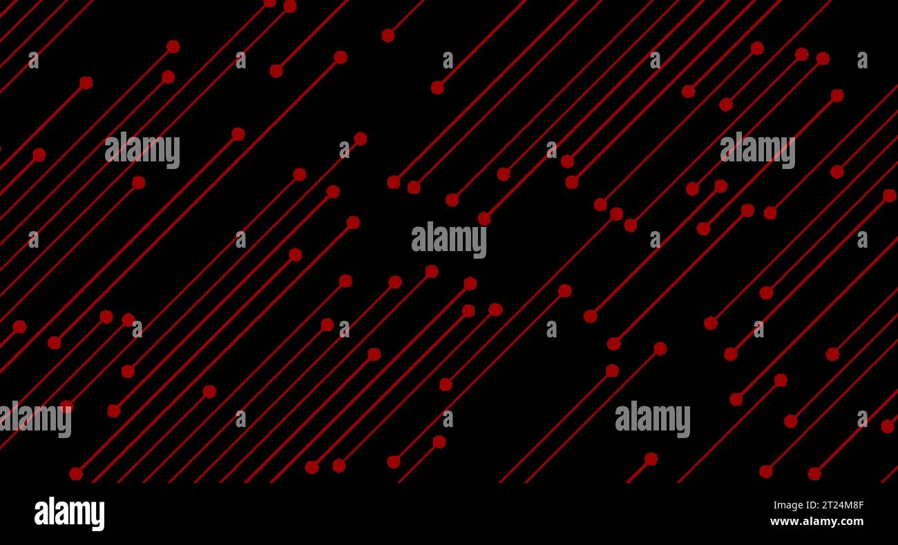 Red thin lines abstract futuristic tech background. Geometric vector ...
