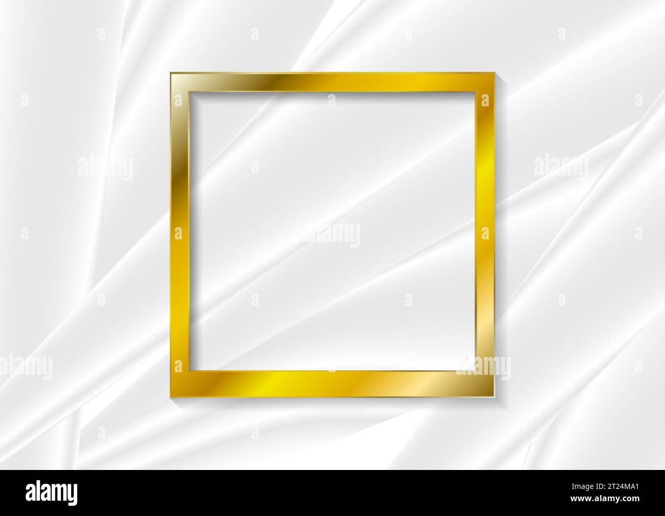 Vintage realistic golden blank instant photo frame. Abstract smooth ...