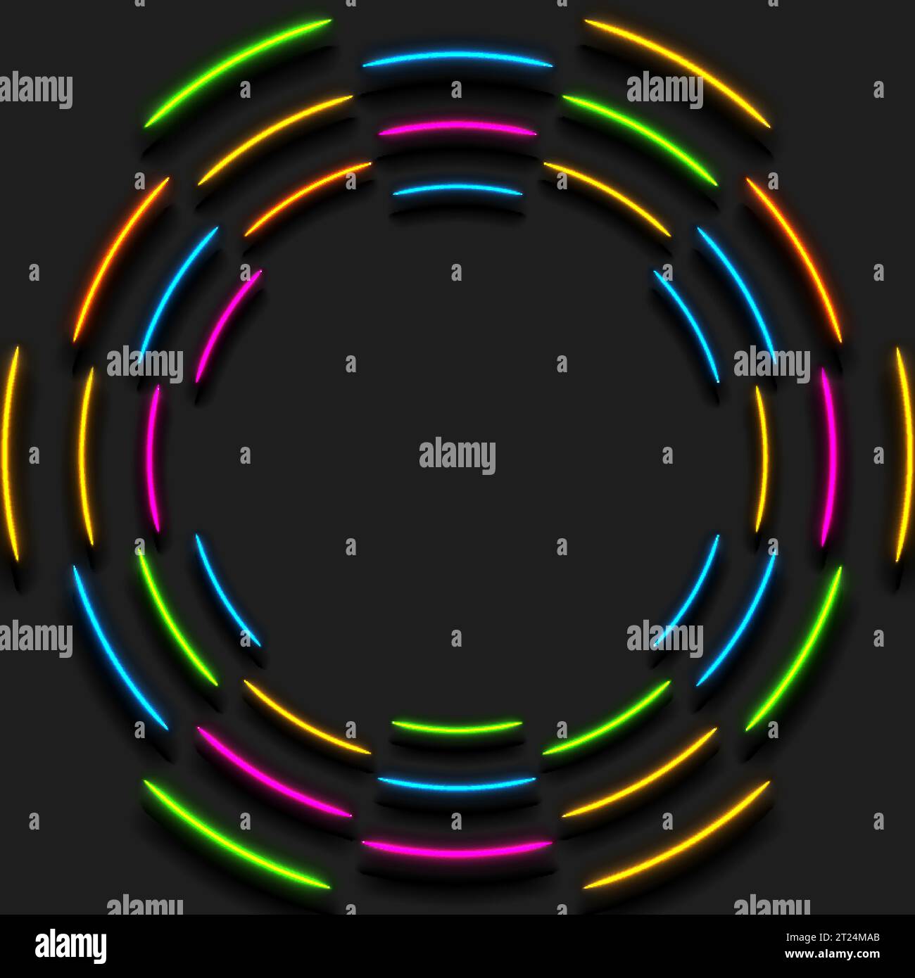 Colorful glowing neon circles tech abstract background. Vector concept logo design Stock Vector ...