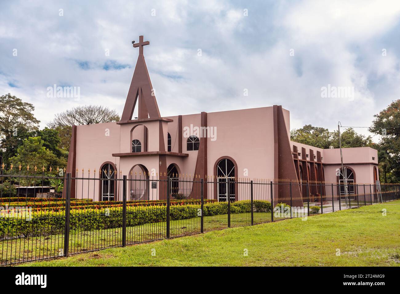 Small modern church San Rafael church Alajuela, Costa Rica Stock Photo ...