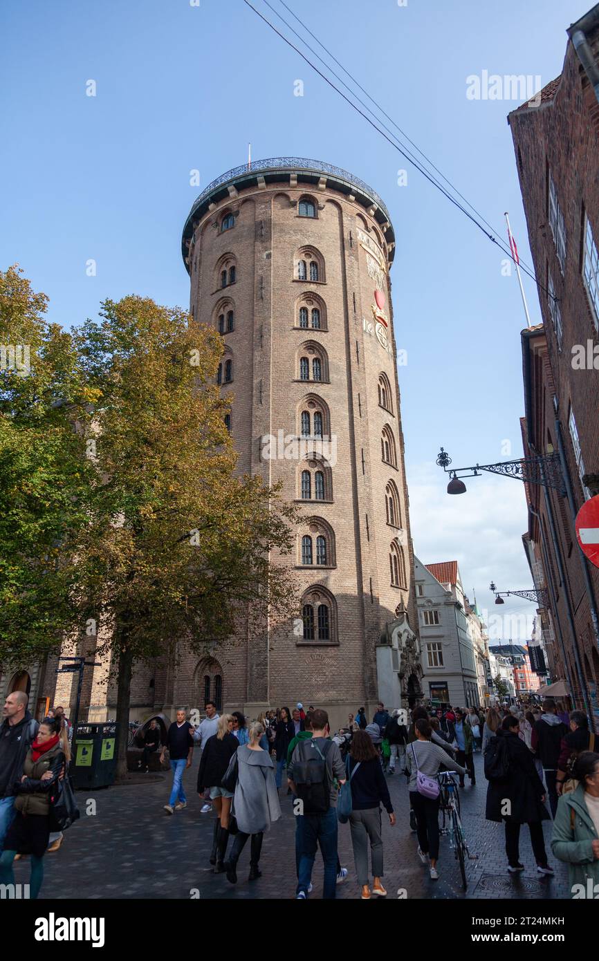 The Round Tower , Observation tower in Copenhagen Stock Photo - Alamy