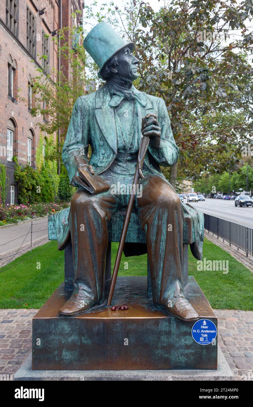 statue of Hans Cristian Andersen Copenhagen Denmark Stock Photo - Alamy