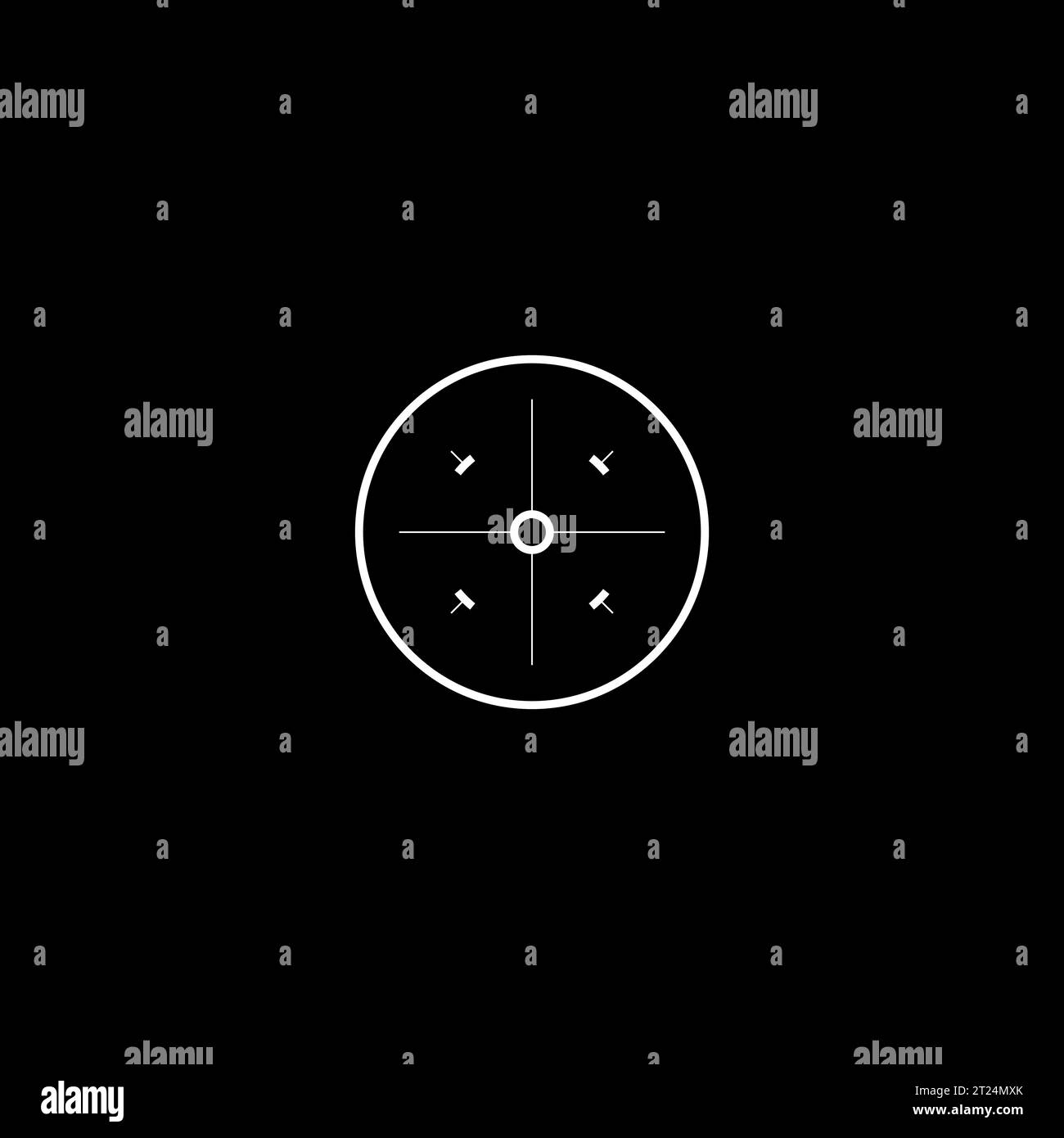 Futuristic GUI round target, tech aim, HUD reticle, cyberpunk ...