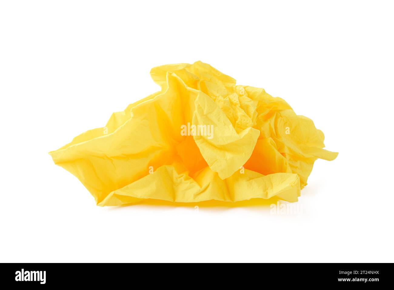 Crumpled paper napkin isolated on white background Stock Photo - Alamy