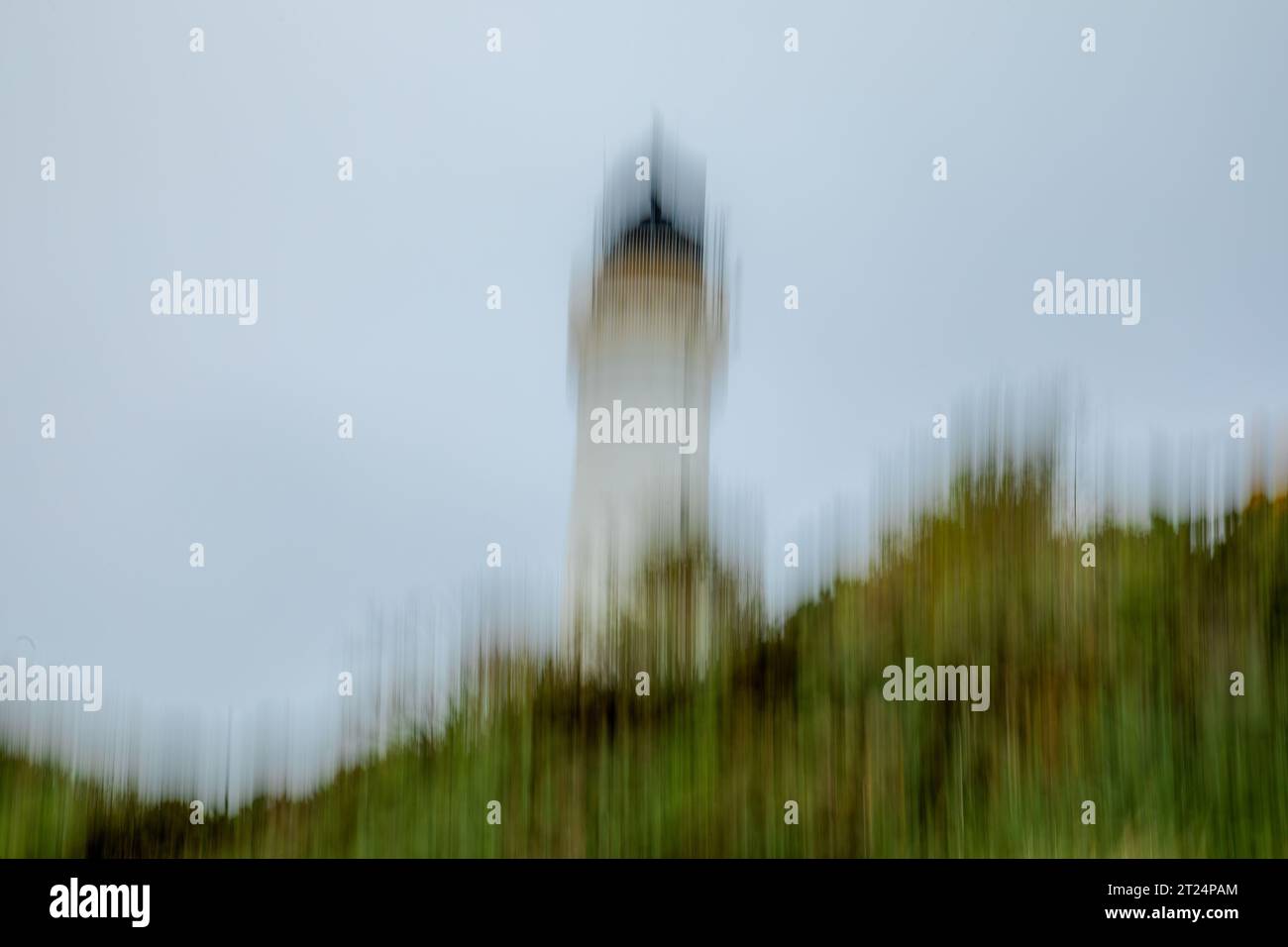Intentional camera movement (ICM) of Lossiemouth lighthouse Stock Photo ...
