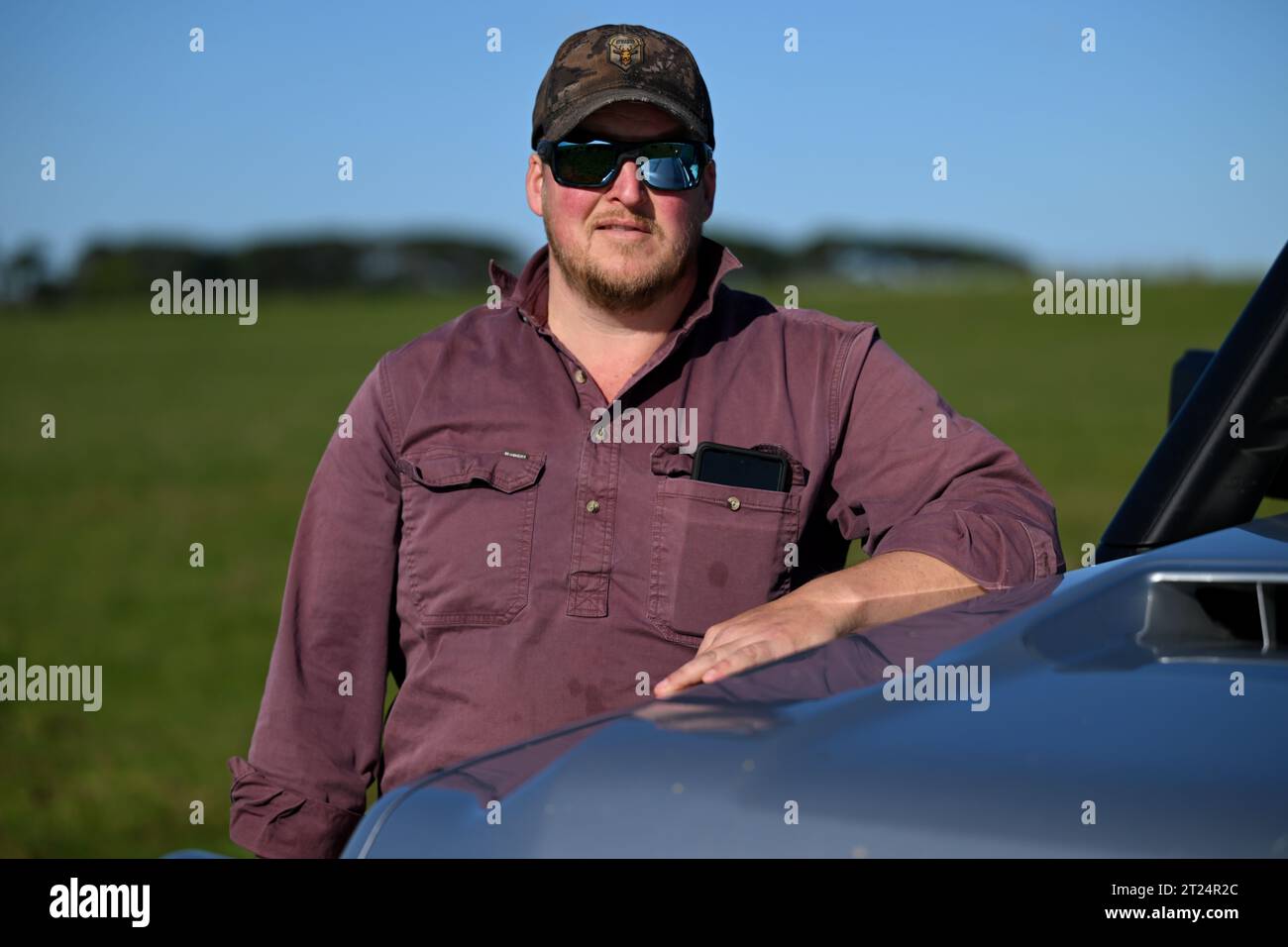 Australia. 14th May, 2023. Beef producer Nathan Conley poses for a ...