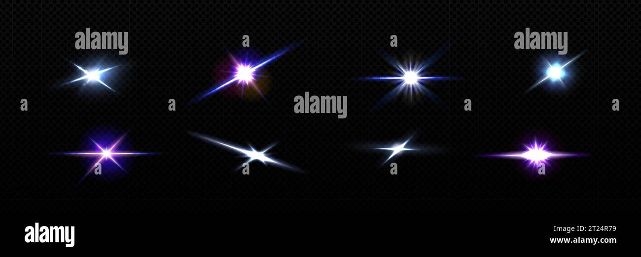 Light shine effects set isolated on transparent background. Vector ...