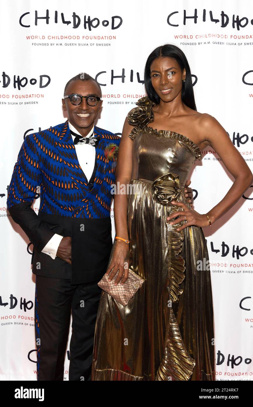 Chef Marcus Samuelsson and his wife Maya Haile at the World Childhood ...
