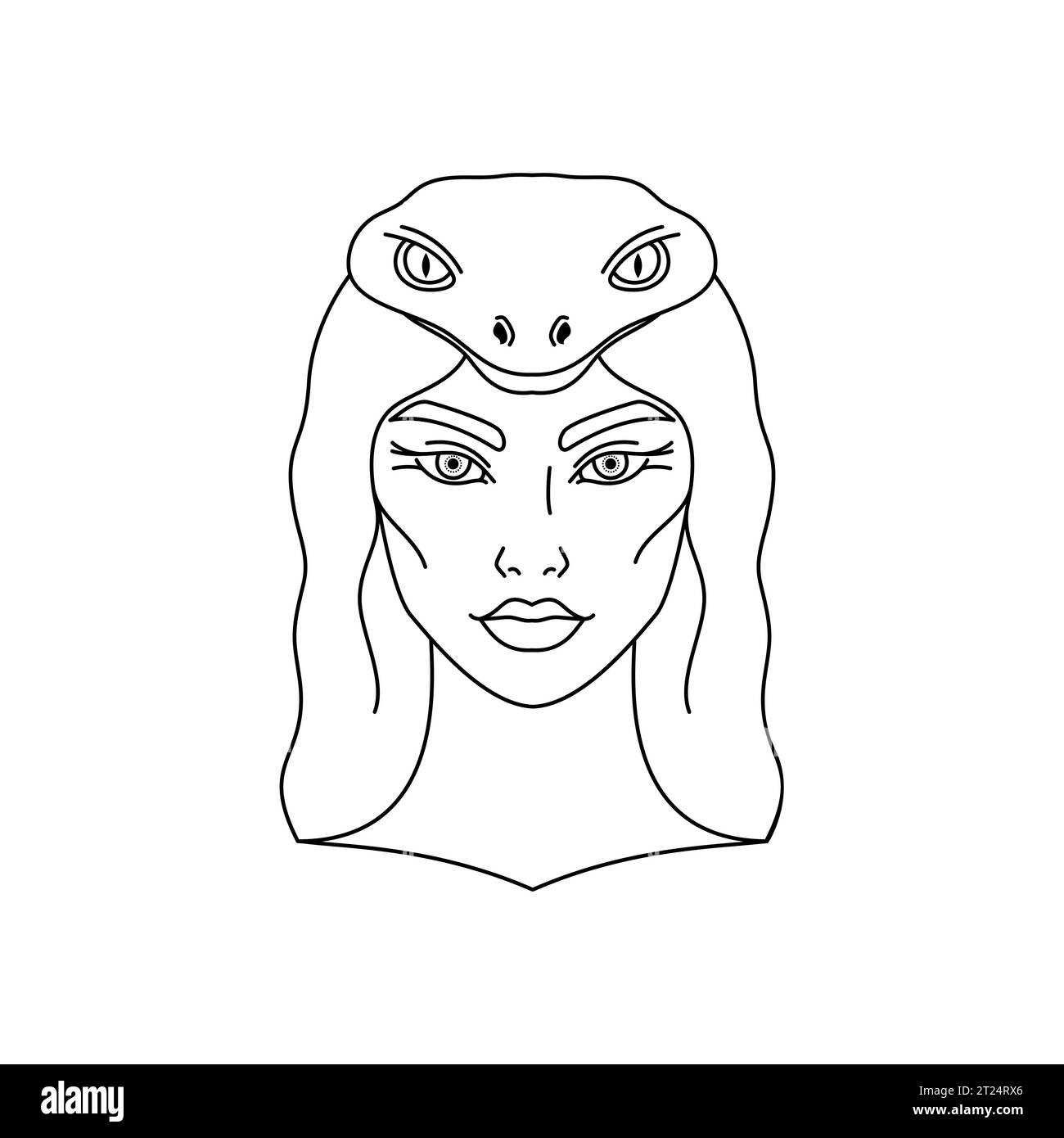 Snake woman Black and White Stock Photos & Images - Alamy