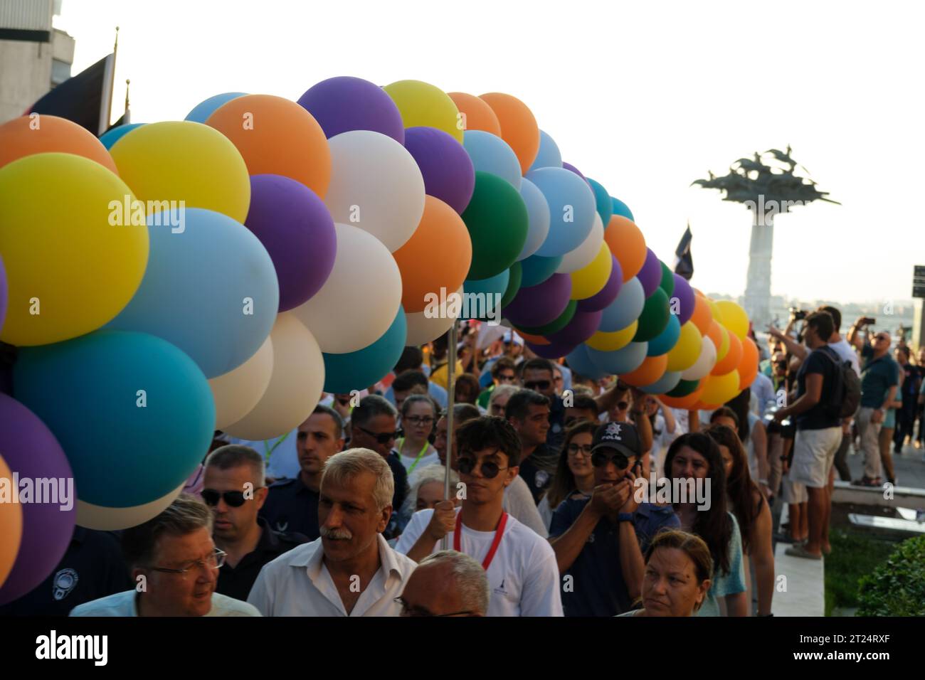 Izmir, Turkey - September 1, 2023: During the opening cortege march of ...