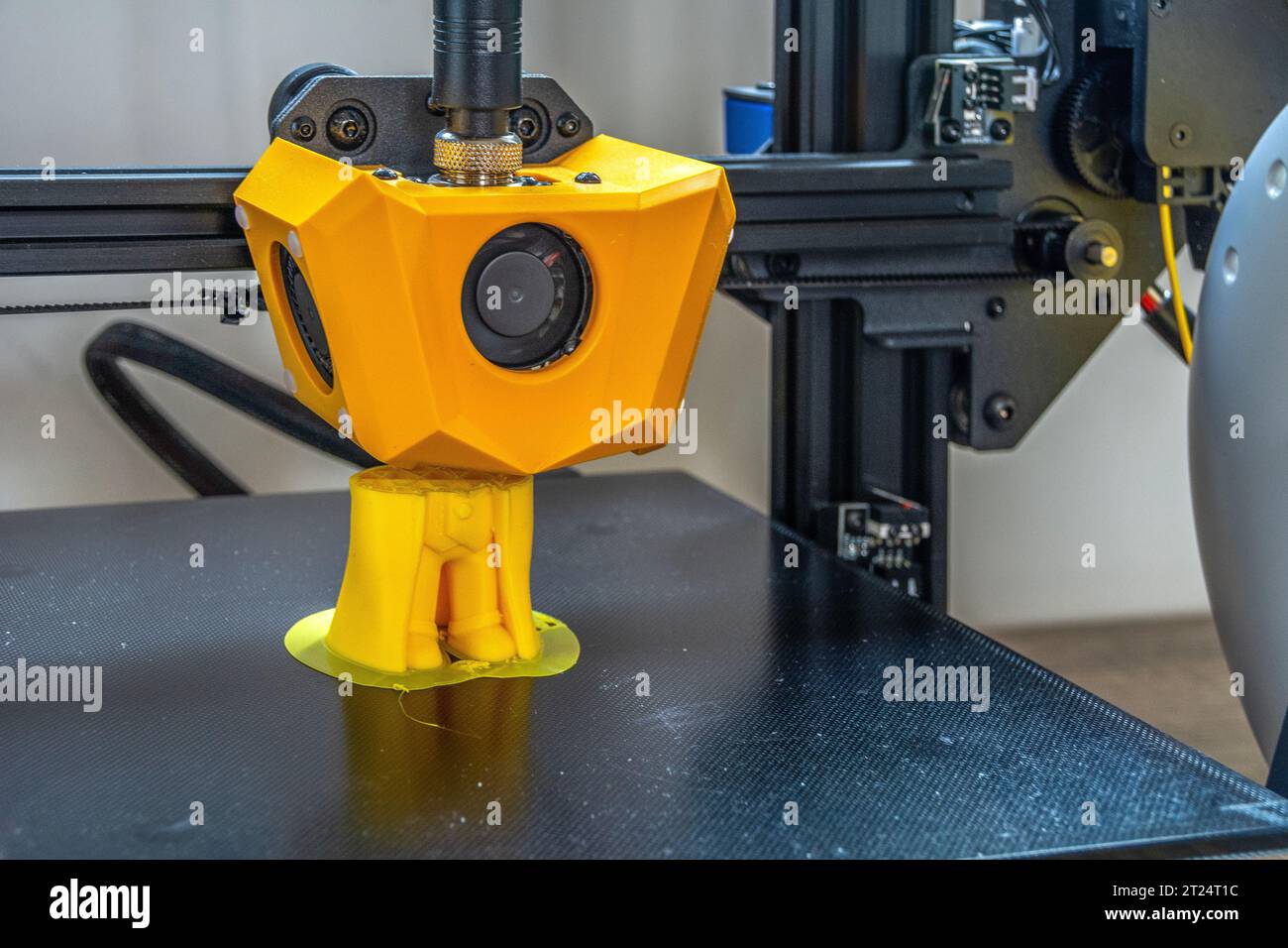 Printed on a 3D printer with yellow filament Stock Photo - Alamy