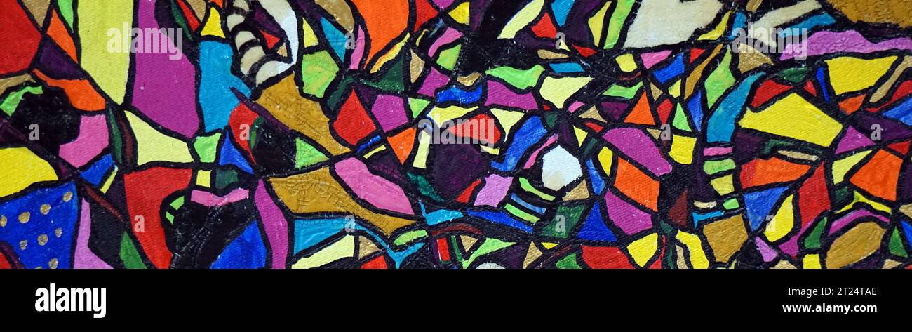 Original art oil painting Abstract expressionism geometric shape Stock ...