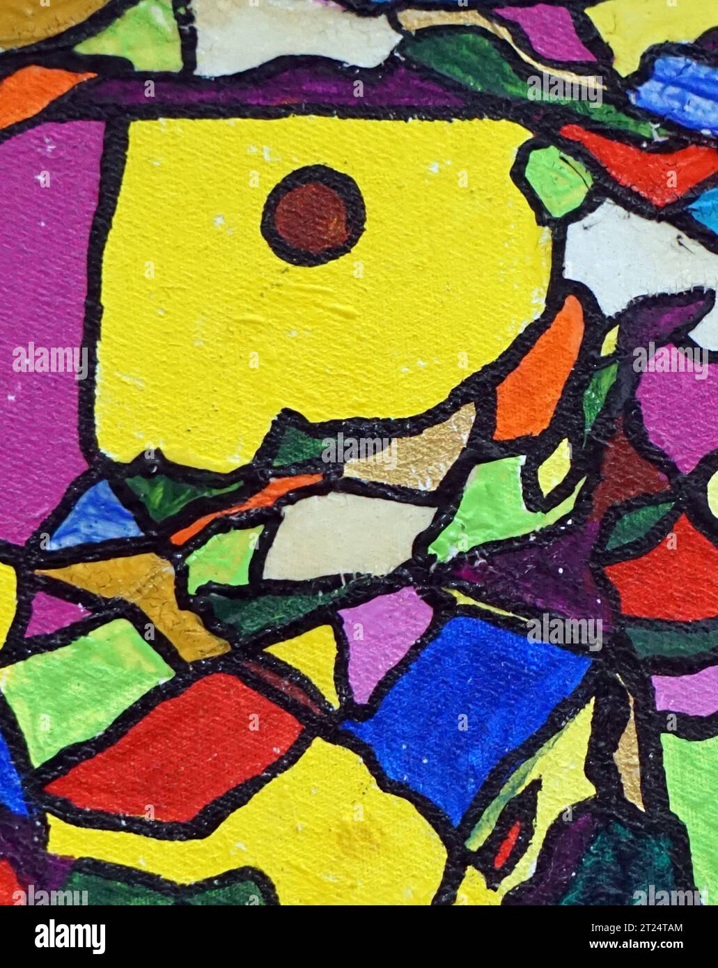 Original art oil painting Abstract expressionism geometric shape Stock ...