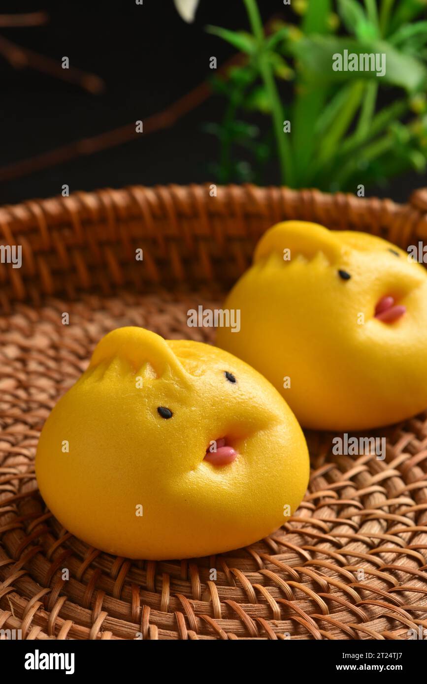 dim sum-Chinese steamed bun,baozi,man tou, chicks shape bun Stock Photo ...