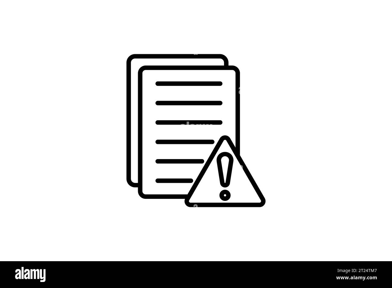 Document warning icon. document with exclamation mark. icon related to Warning, notification ...