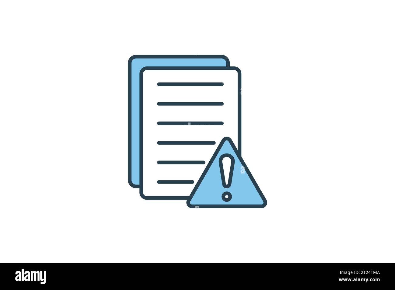 Document warning icon. document with exclamation mark. icon related to ...