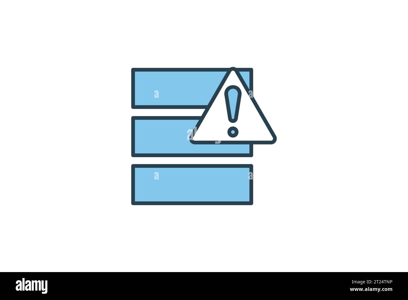 Data Error Icon Hard Drive With Exclamation Mark Icon Related To Warning Notification