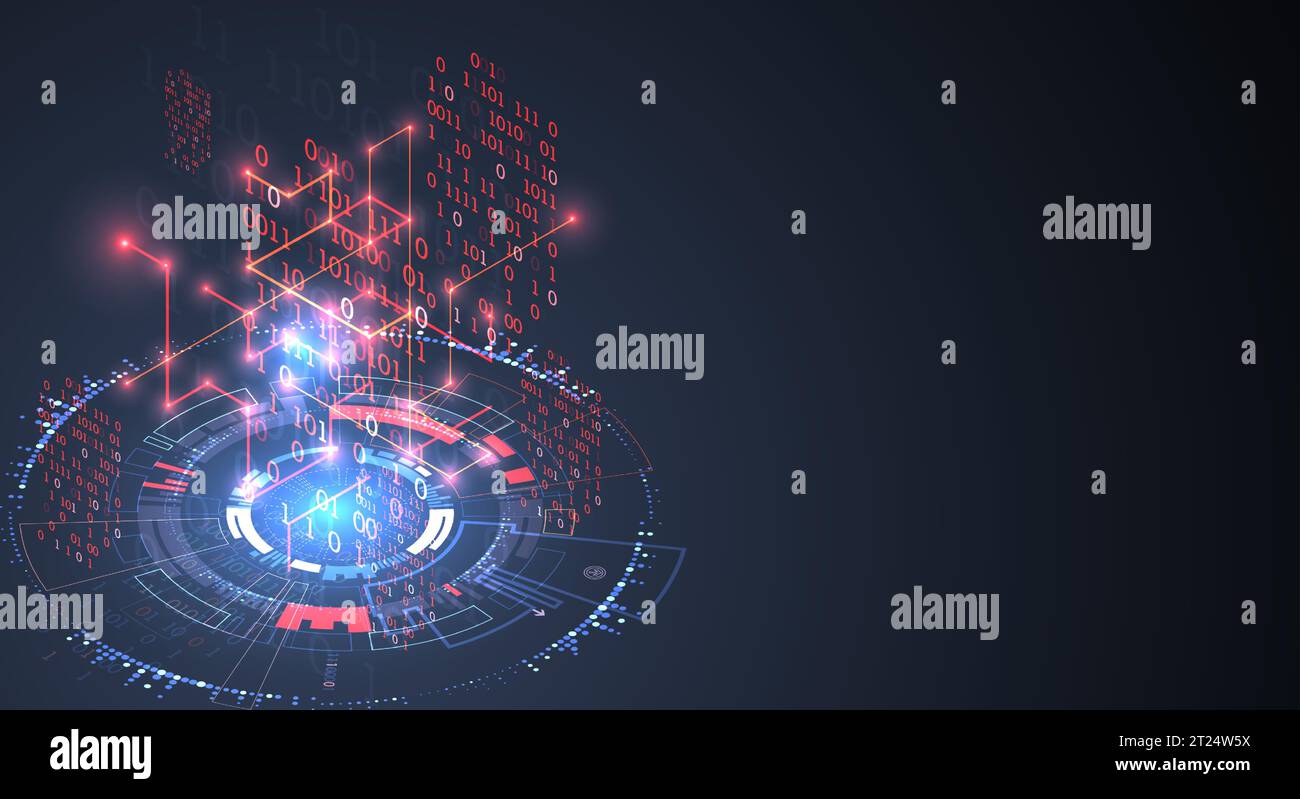 Vector isometric illustration. Digital technology and engineering ...