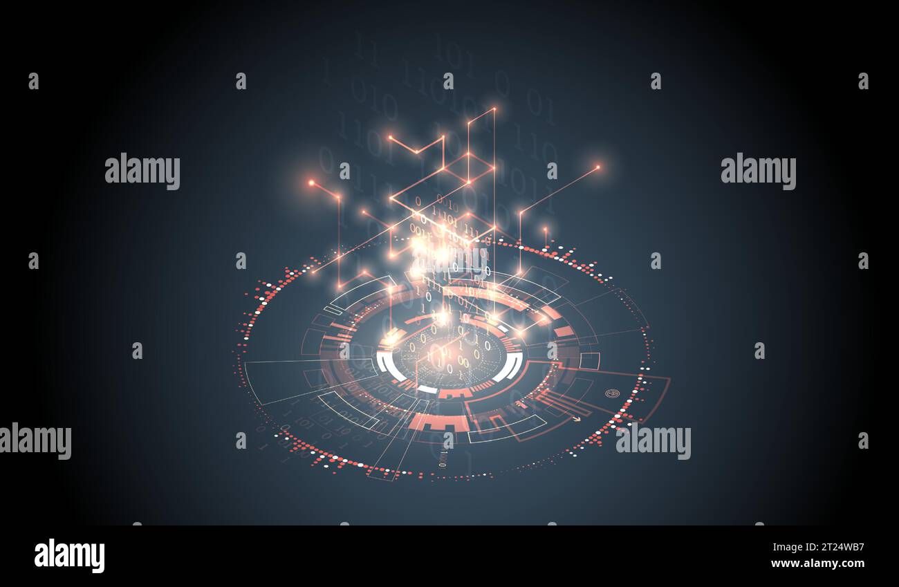 Vector isometric illustration. Digital technology and engineering ...