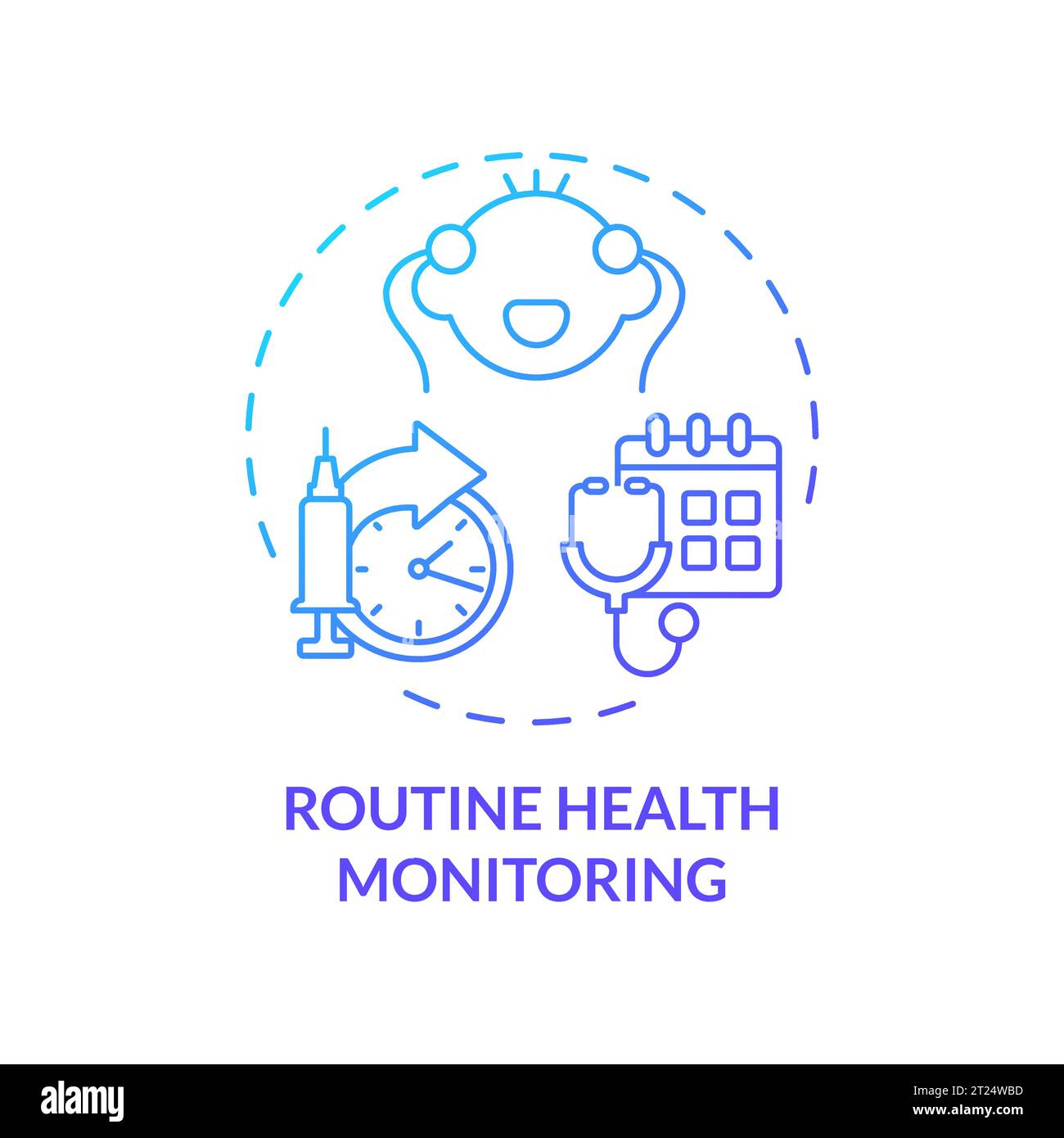 2D gradient icon routine health monitoring concept Stock Vector Image ...