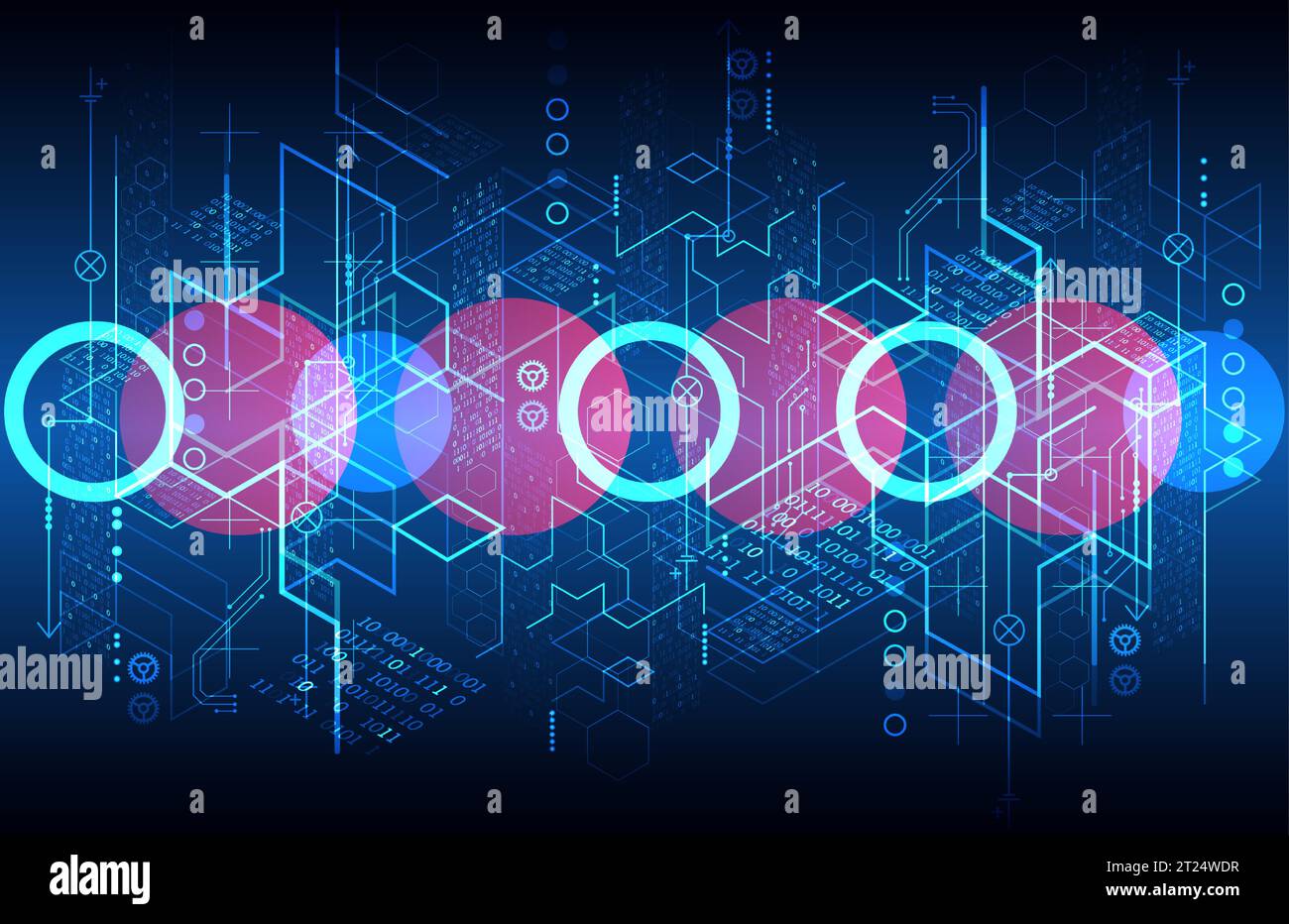 Isometric big data flow processing concept, cloud database. Abstract ...