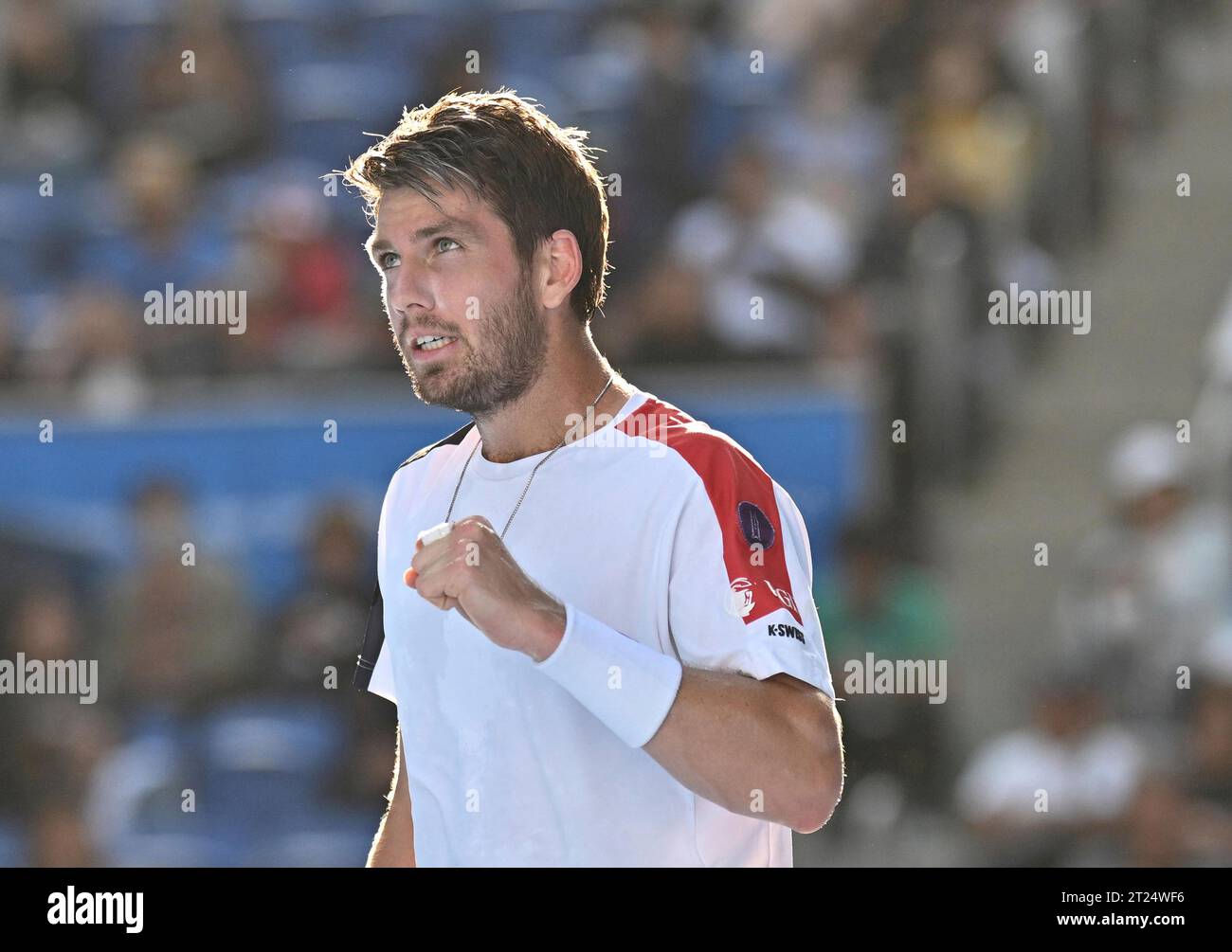 Cameron Norrie of Great Britain reacts during 1st round match against ...