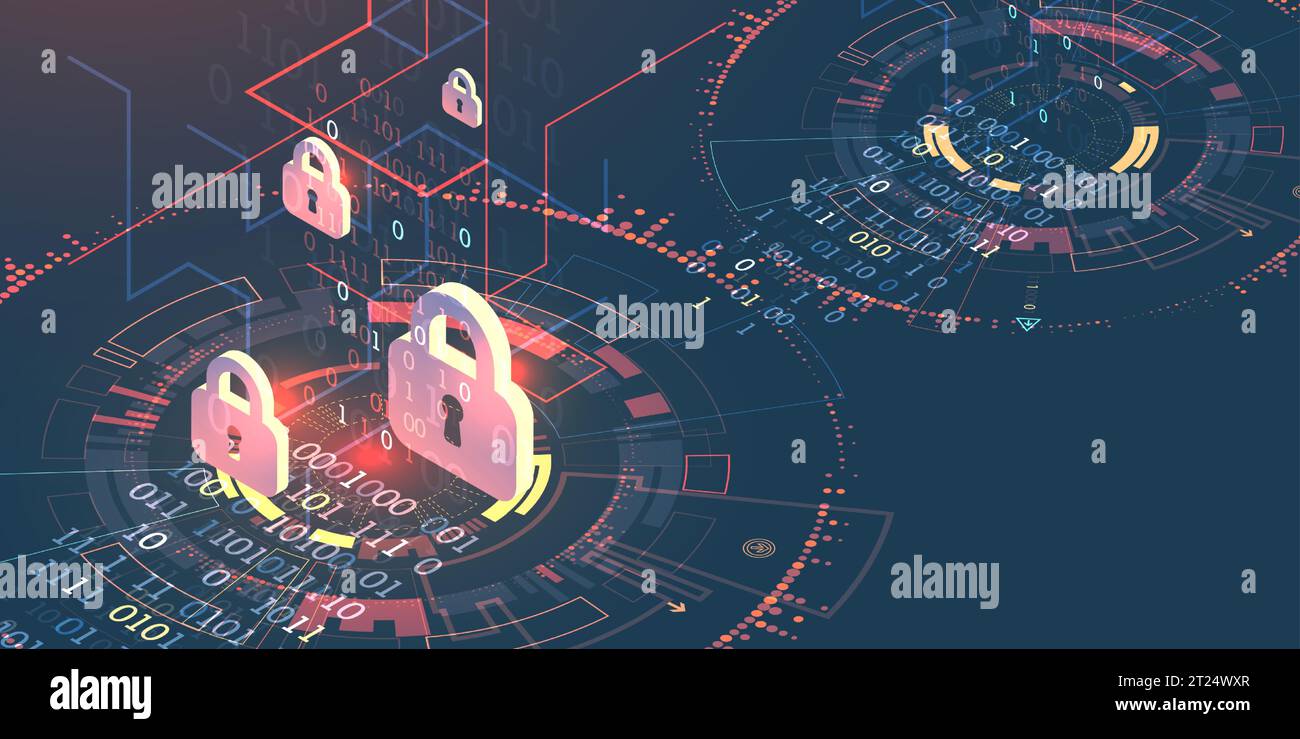 Isometric digital abstract technology background. Vector illustration ...