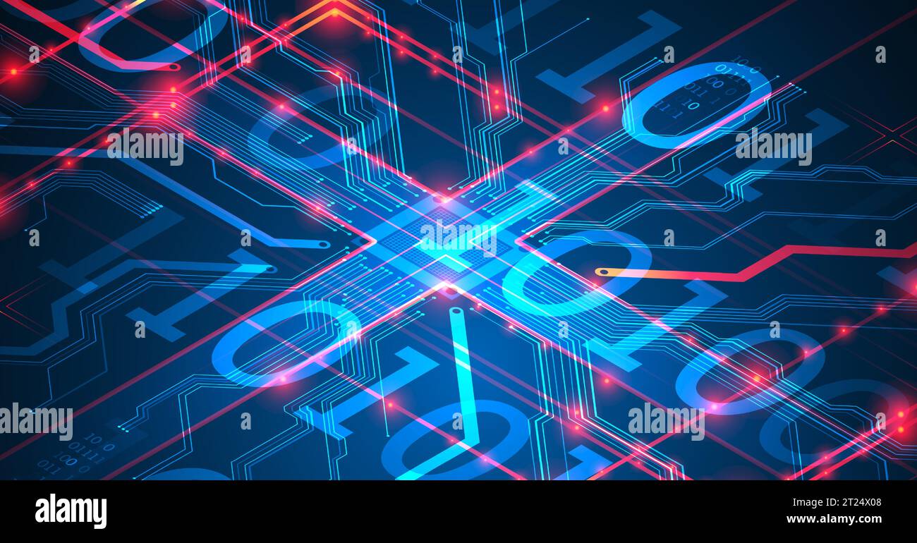 CPU concept. Circuit board. Vector Technology background Stock Vector ...